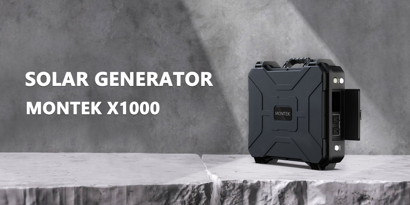 MONTEK Solar Generator 1000W Portable Power Station For Home Outdoor